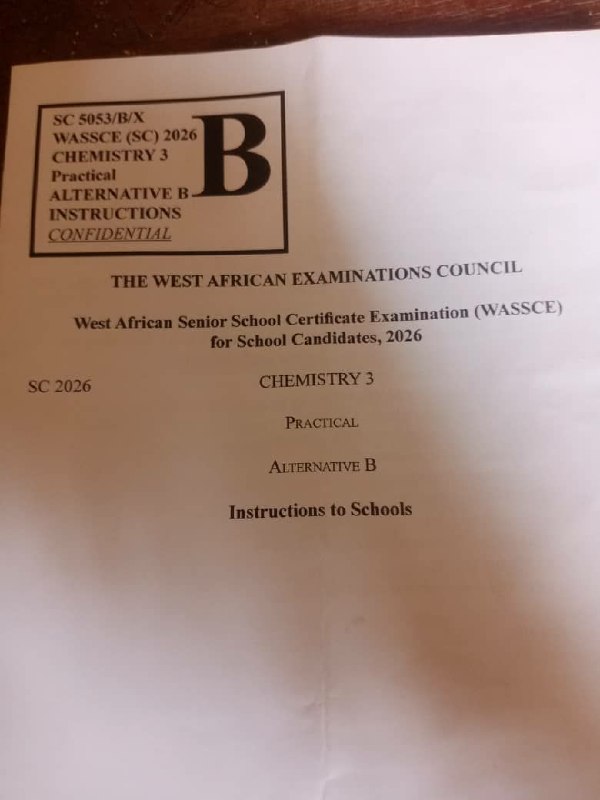 2026 WAEC Chemistry 3 Practical Questions and Answers (Alternative B ...