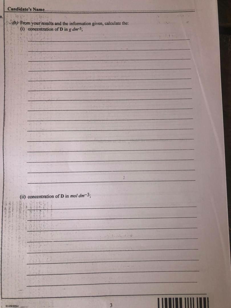 2026 WAEC Chemistry 3 Practical Questions and Answers (Alternative B ...